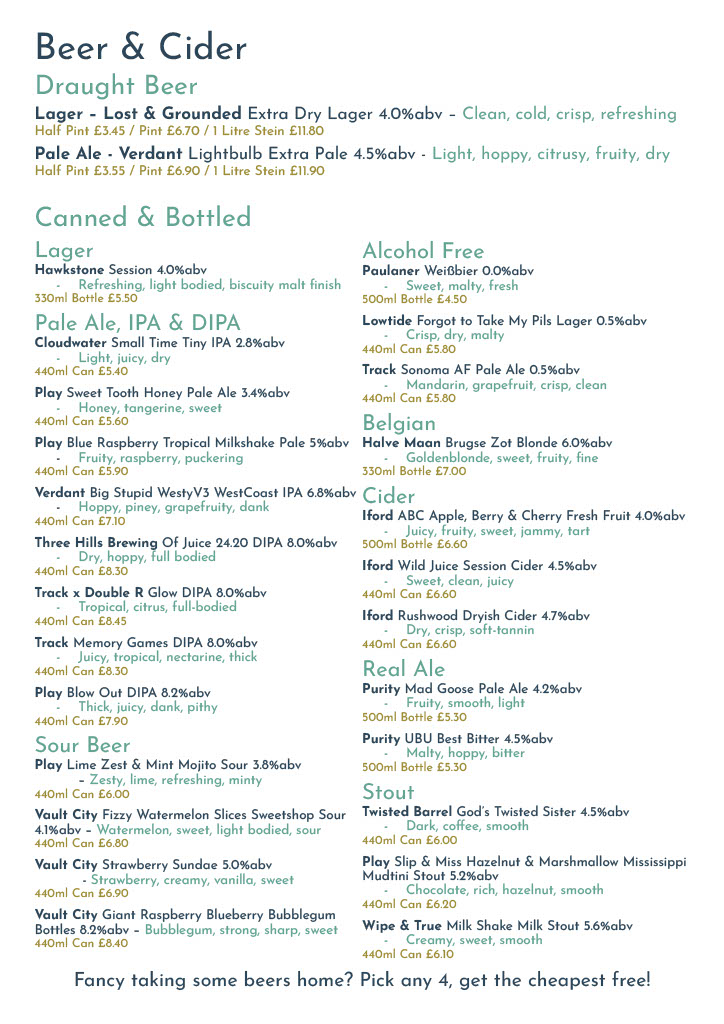 Beer & Cider - Café Cocktail