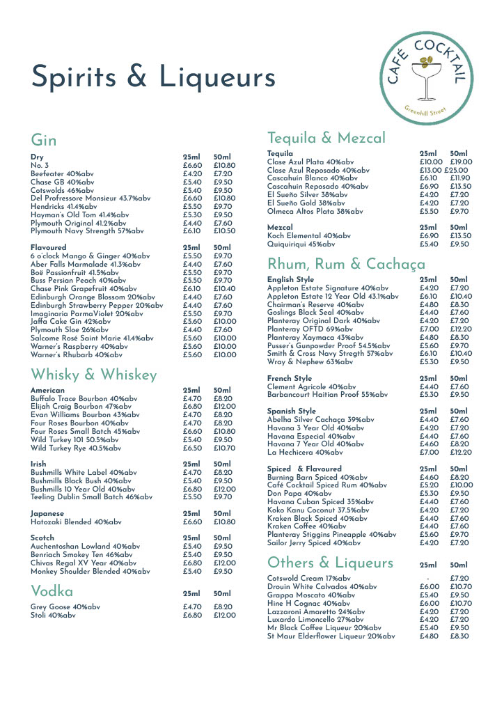 Spirits - Café Cocktail